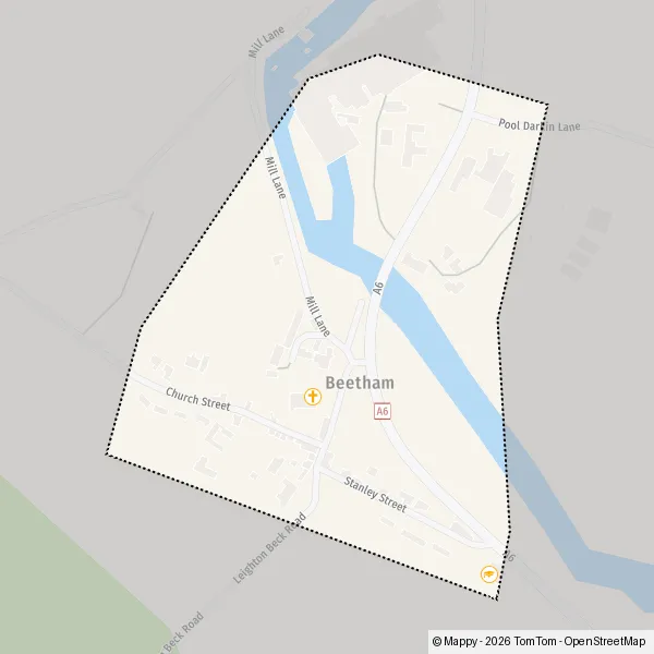 Map Beetham: map of Beetham, Westmorland and Furness LA7 7 and ...