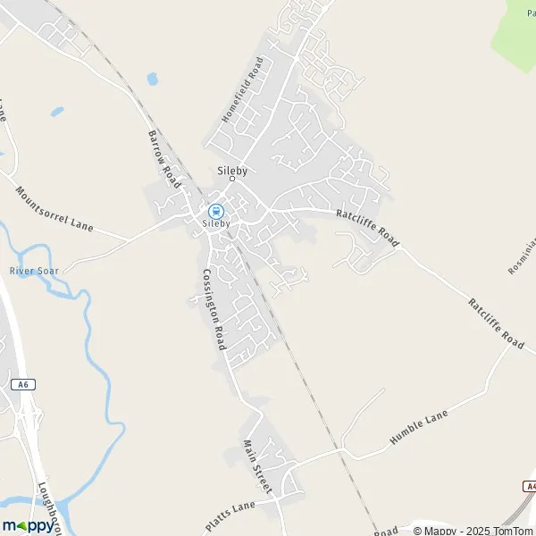 Map Sileby: map of Sileby, Charnwood LE12 7 and practical information