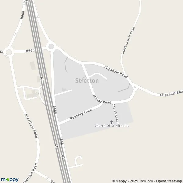 Map Stretton: map of Stretton, Rutland LE15 7 and practical information