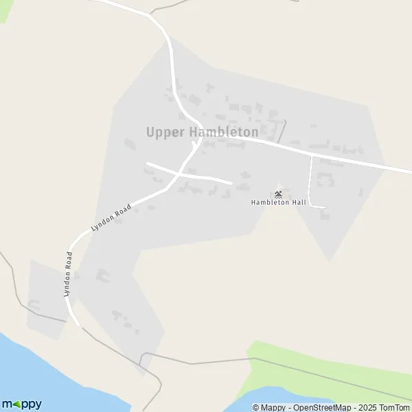 Map Upper Hambleton: map of Upper Hambleton, Rutland LE15 8 and ...