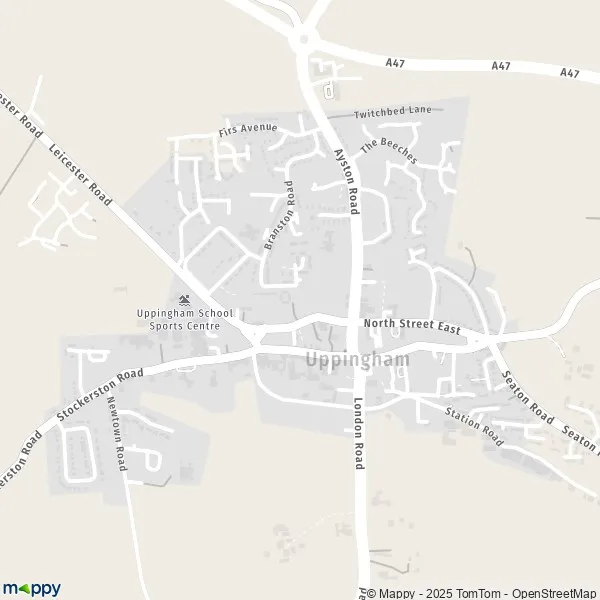 Map Uppingham: map of Uppingham, Rutland LE15 9 and practical information