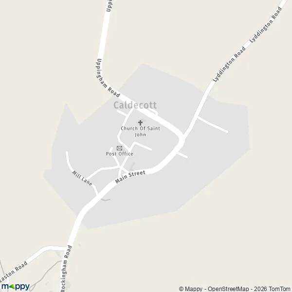 Map Caldecott: map of Caldecott, Rutland LE16 8 and practical information