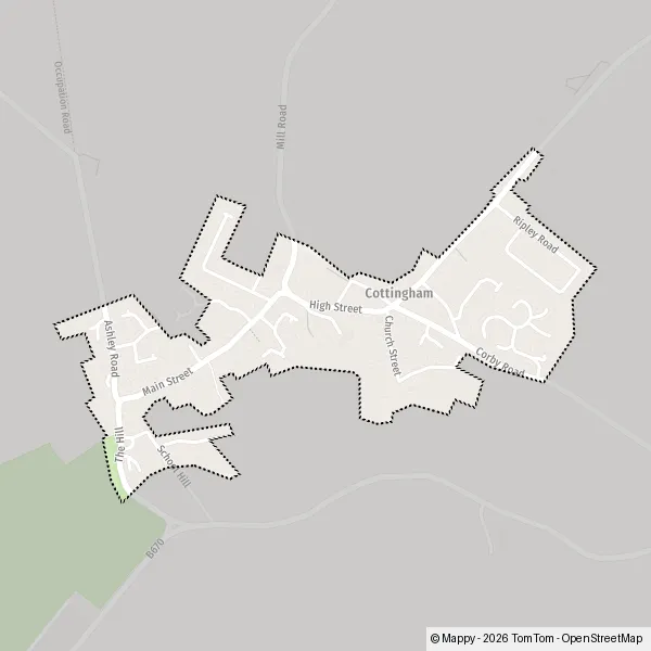 Map Cottingham: map of Cottingham, North Northamptonshire LE16 8 and ...