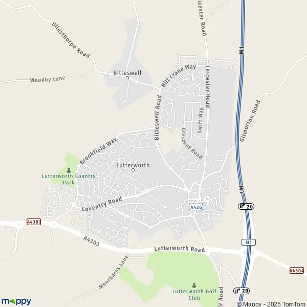Map Lutterworth: map of Lutterworth, Harborough LE17 4 and practical information