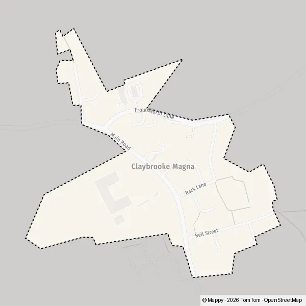Map Claybrooke Magna: map of Claybrooke Magna, Harborough LE17 5 and ...