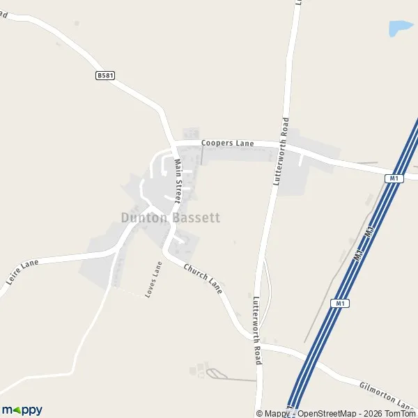 Map Dunton Bassett: map of Dunton Bassett, Harborough LE17 5 and ...