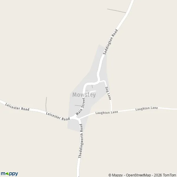 Map Mowsley: map of Mowsley, Harborough LE17 6 and practical information