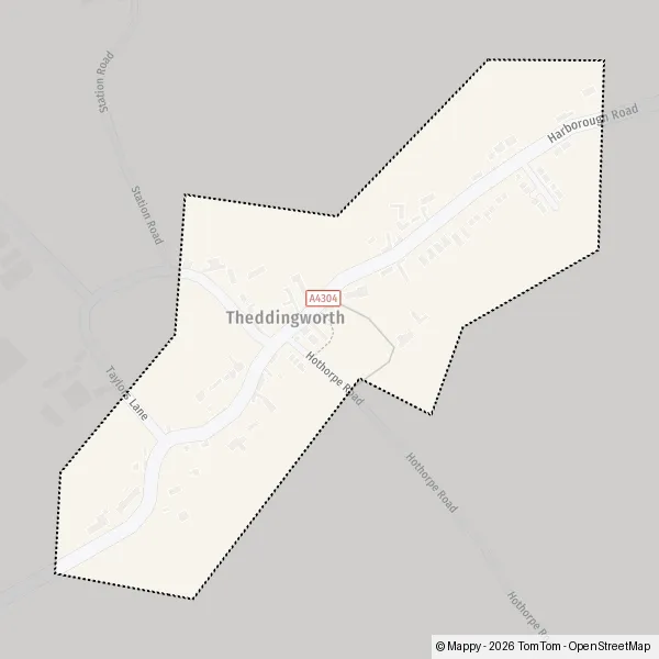 Map Theddingworth: map of Theddingworth, Harborough LE17 6 and ...