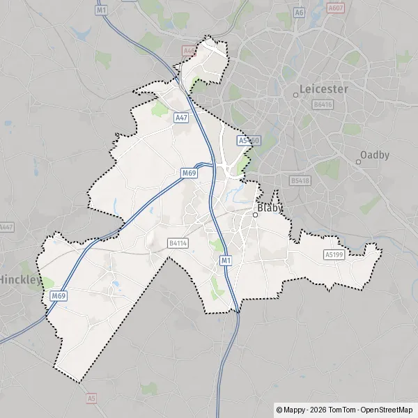 Map Blaby: map of Blaby (LE19 2) and practical information