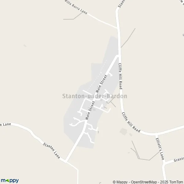 Map Stanton Under Bardon: map of Stanton Under Bardon, Hinckley and ...