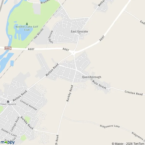 Map Queniborough: map of Queniborough, Charnwood LE7 3 and practical ...