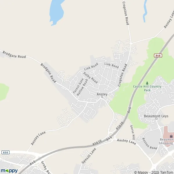 Map Anstey: map of Anstey, Charnwood LE7 7 and practical information