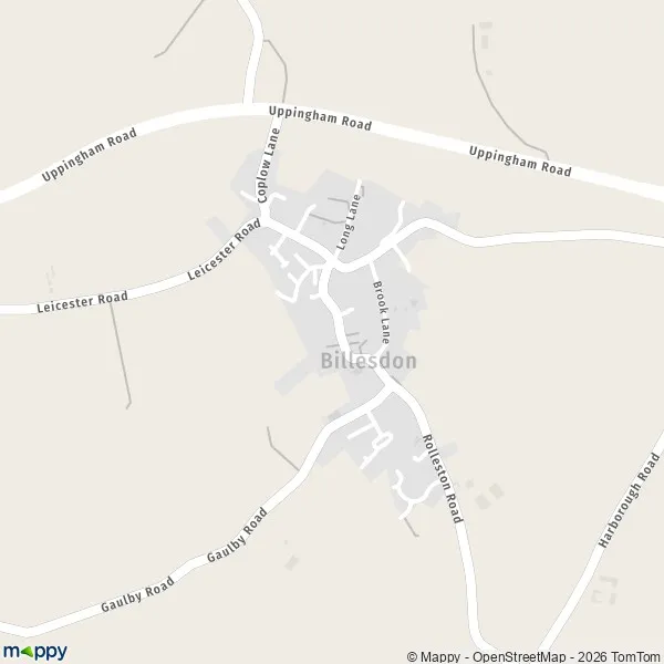 Map Billesdon: map of Billesdon, Harborough LE7 9 and practical information