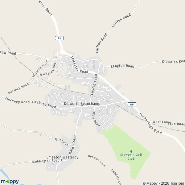Map Kibworth Beauchamp: map of Kibworth Beauchamp, Harborough LE8 0 and ...