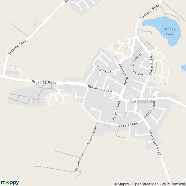 Map Sapcote: map of Sapcote, Blaby LE9 4 and practical information