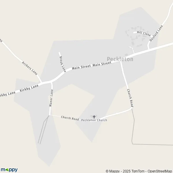 Map Peckleton: map of Peckleton, Hinckley and Bosworth LE9 7 and ...