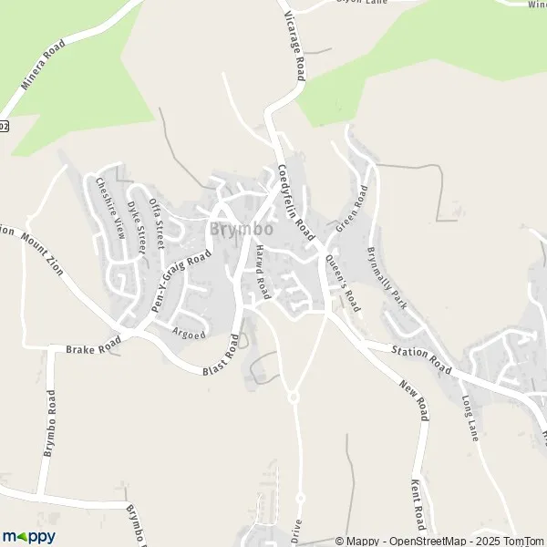 Map Brymbo: map of Brymbo, Wrexham LL11 5 and practical information
