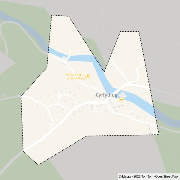 Map Cyffylliog: map of Cyffylliog, Denbighshire LL15 2 and practical ...
