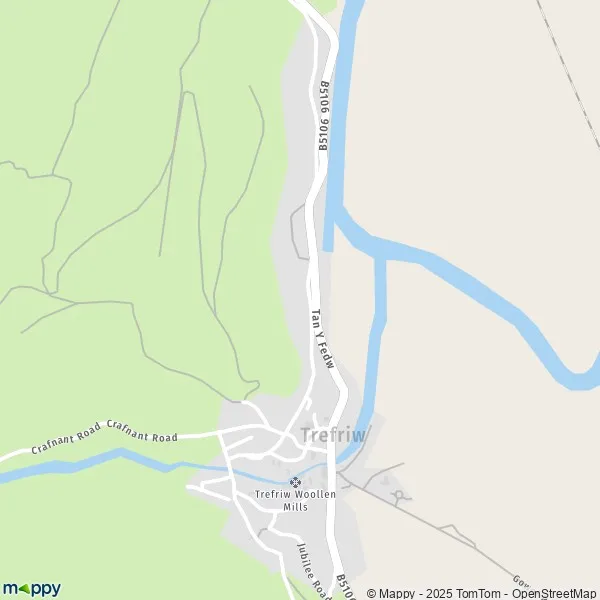 Map Trefriw: map of Trefriw, Conwy LL27 0 and practical information