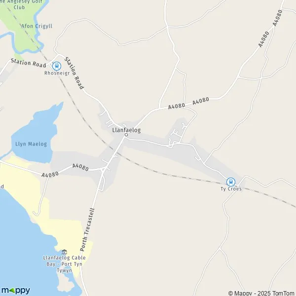 Map Llanfaelog: map of Llanfaelog, Isle of Anglesey LL63 5 and ...