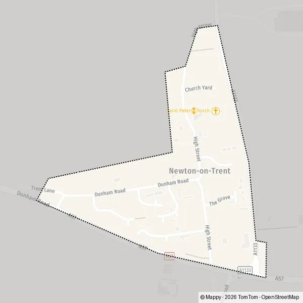 Map Newton on Trent: map of Newton on Trent, West Lindsey LN1 2 and ...