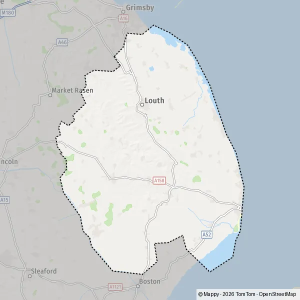 Map East Lindsey: map of East Lindsey (LN11 0) and practical information