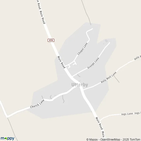 Map Utterby: map of Utterby, East Lindsey LN11 0 and practical information