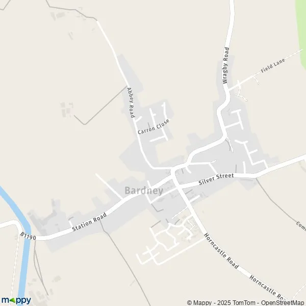 Map Bardney: map of Bardney, West Lindsey LN3 5 and practical information