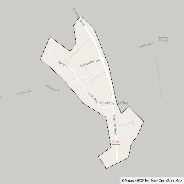 Map Boothby Graffoe: map of Boothby Graffoe, North Kesteven LN5 0 and ...