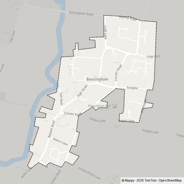 Map Bassingham: map of Bassingham, North Kesteven LN5 9 and practical ...