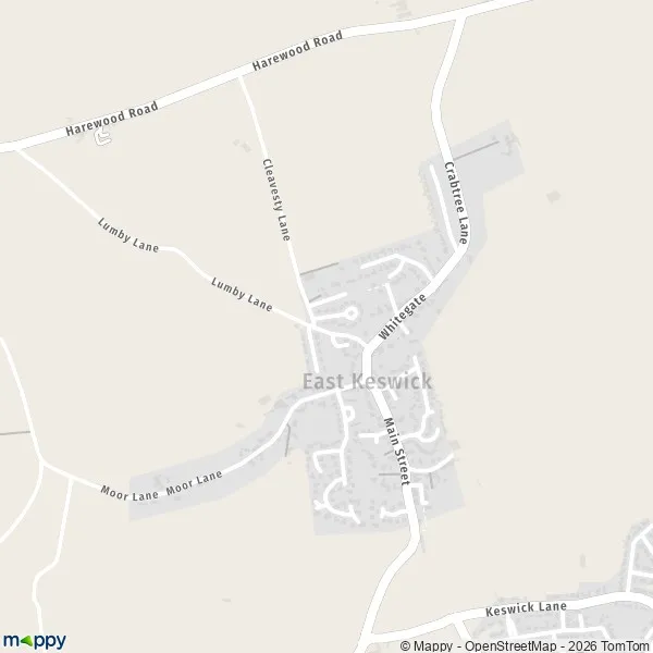 Map East Keswick: map of East Keswick, Leeds LS17 9 and practical ...