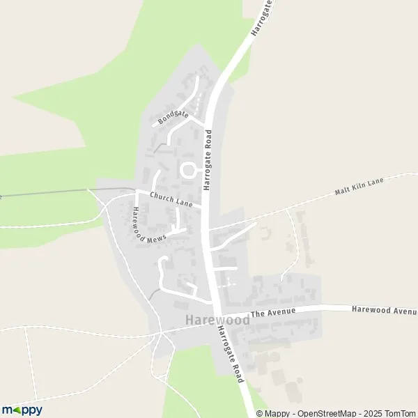 Map Harewood: map of Harewood, Leeds LS17 9 and practical information