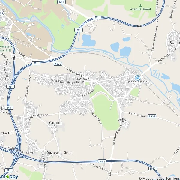 Map Rothwell: map of Rothwell, Leeds LS26 0 and practical information