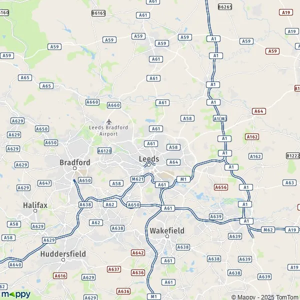 Map Leeds: map of Leeds (LS7 2) and practical information