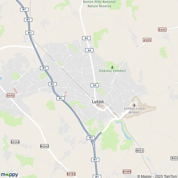 Map Luton: map of Luton (LU1 1) and practical information