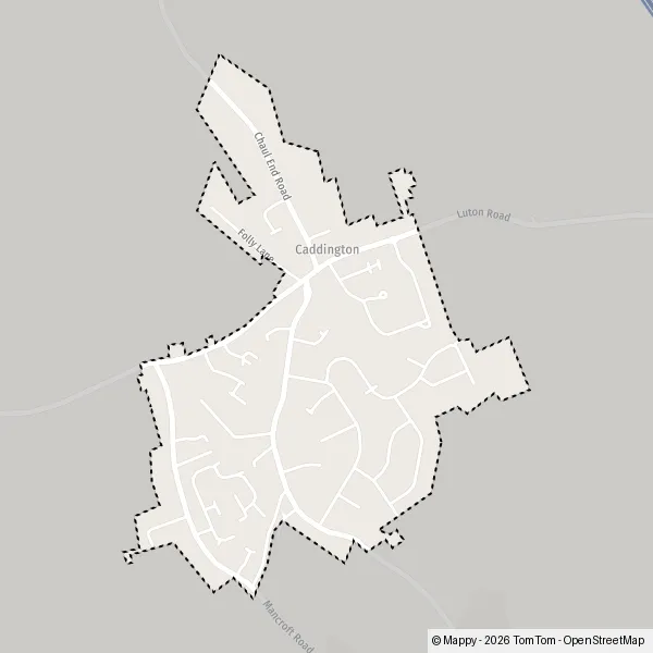 Map Caddington: map of Caddington, Central Bedfordshire LU1 4 and ...