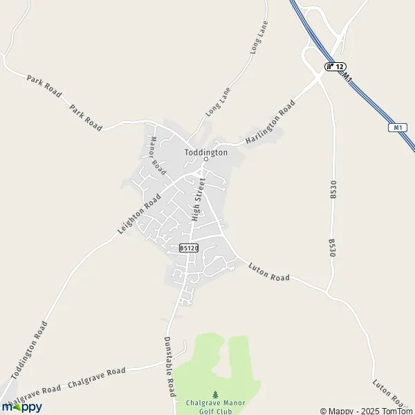 Map Toddington: map of Toddington, Central Bedfordshire LU5 6 and ...