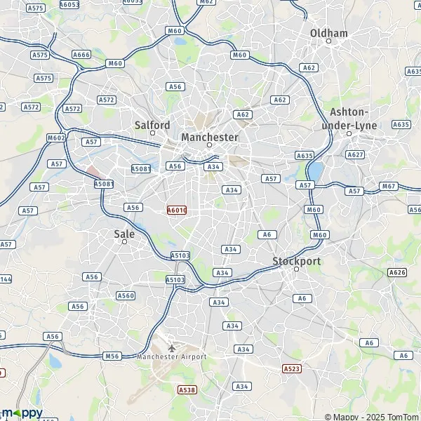 Map Manchester: map of Manchester (M11 4RX) and practical information