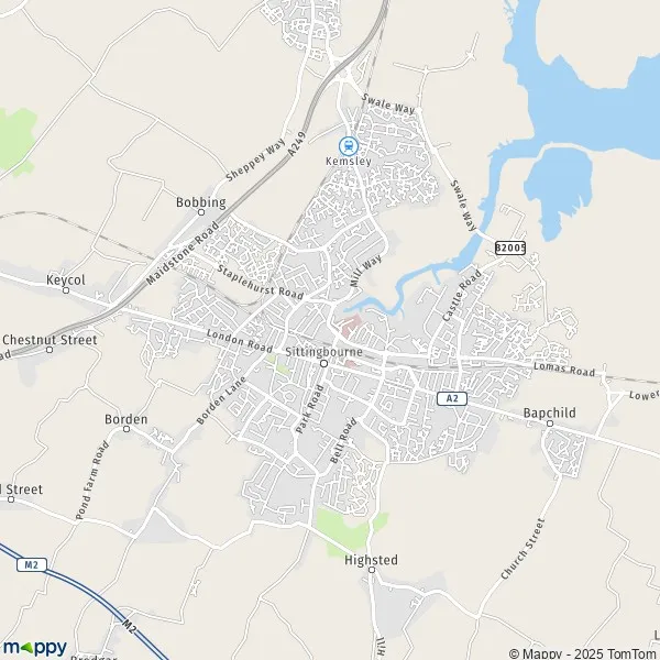 Map Sittingbourne: map of Sittingbourne, Swale ME10 1 and practical ...