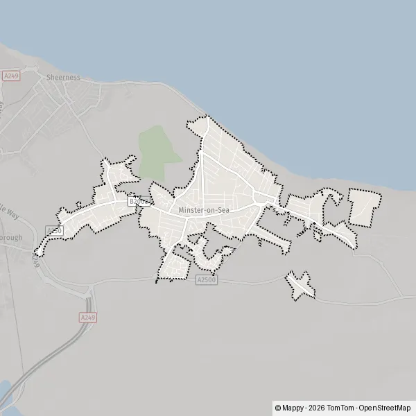 Map Minster on Sea: map of Minster on Sea, Swale ME12 2 and practical ...