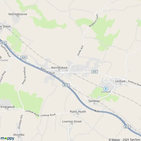 Map Harrietsham: map of Harrietsham (Railway Station), Maidstone ME17 ...