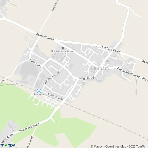 Map Lenham Station: map of Lenham Station (Railway Station), Maidstone ...