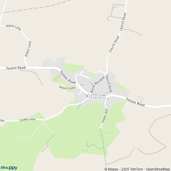 Map Offham: map of Offham, Tonbridge and Malling ME19 5 and practical ...