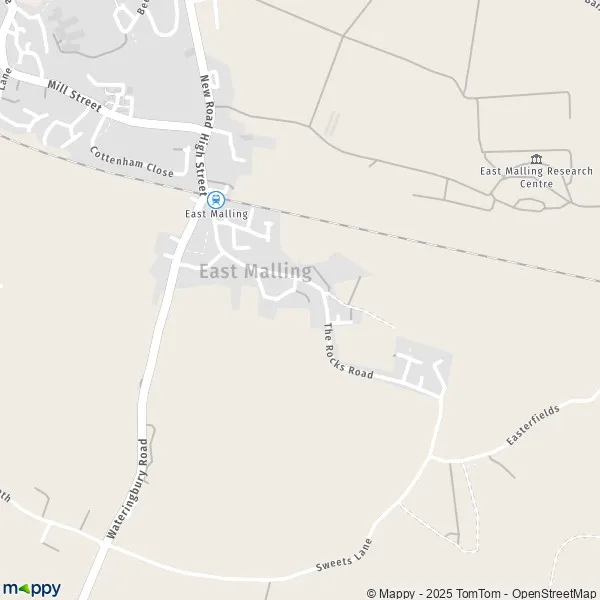 Map East Malling: map of East Malling, Tonbridge and Malling ME19 6 and ...
