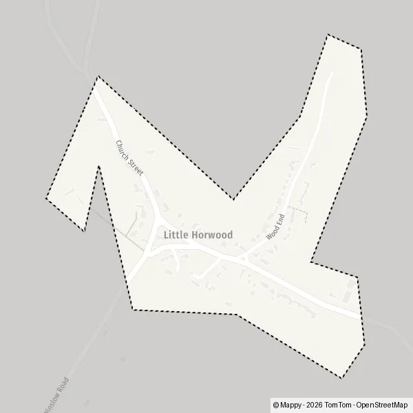 Map Little Horwood: map of Little Horwood, Buckinghamshire MK17 0 and ...