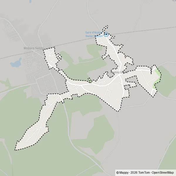 Map Aspley Guise: map of Aspley Guise, Central Bedfordshire MK17 8 and ...