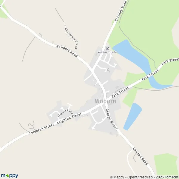 Map Woburn: map of Woburn, Central Bedfordshire MK17 9 and practical ...