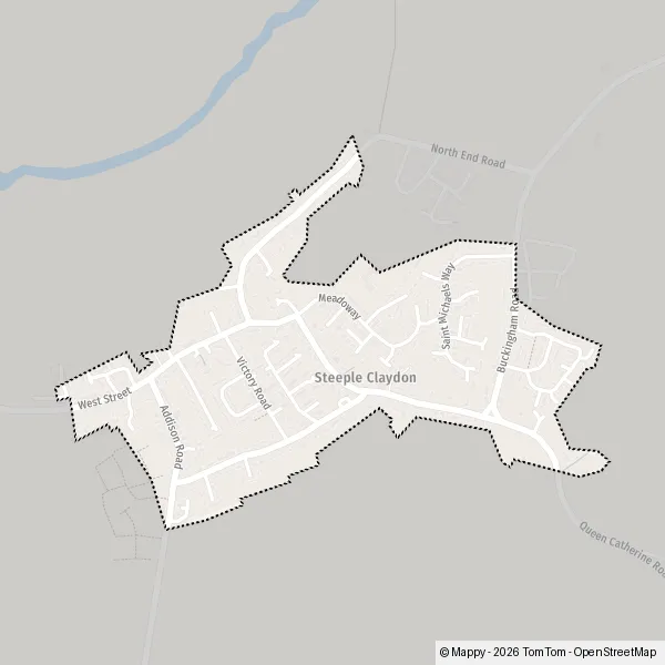 Map Steeple Claydon: map of Steeple Claydon, Buckinghamshire MK18 2 and ...
