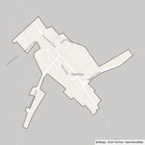 Map Hanslope: map of Hanslope, Milton Keynes MK19 7 and practical ...