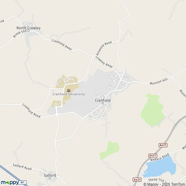 Map Cranfield: map of Cranfield, Central Bedfordshire MK43 0 and ...